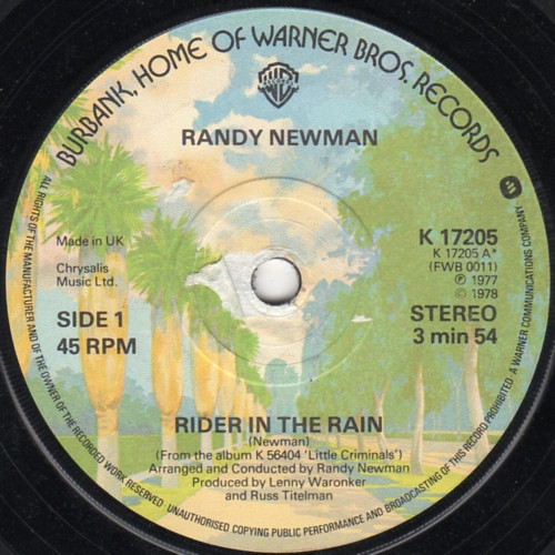 Randy Newman - Rider In The Rain - Reviews - Album of The Year