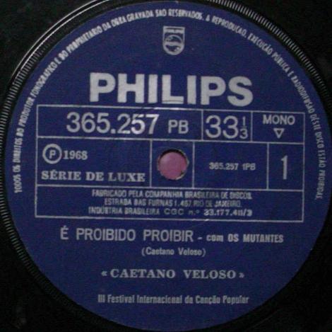 Caetano Veloso & Os Mutantes - É Proibido Proibir / Ambiente de ...