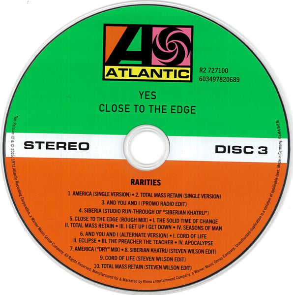 Yes - Close to the Edge: Rarities - Reviews - Album of The Year
