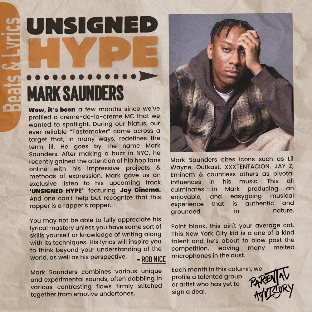 Mark Saunders - UNSIGNED HYPE - Reviews - Album of The Year