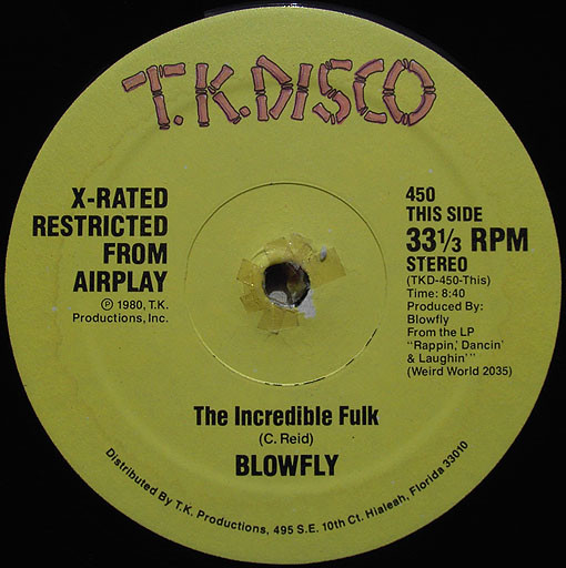 Blowfly - The Incredible Fulk / The Word Game (Single) - Reviews ...