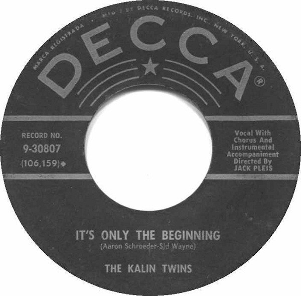 The Kalin Twins - It's Only The Beginning (Single) - Reviews - Album of ...