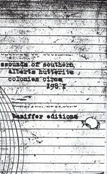 [unknown artist] - Sounds of Southern Alberta Hutterite Colonies Circa ...