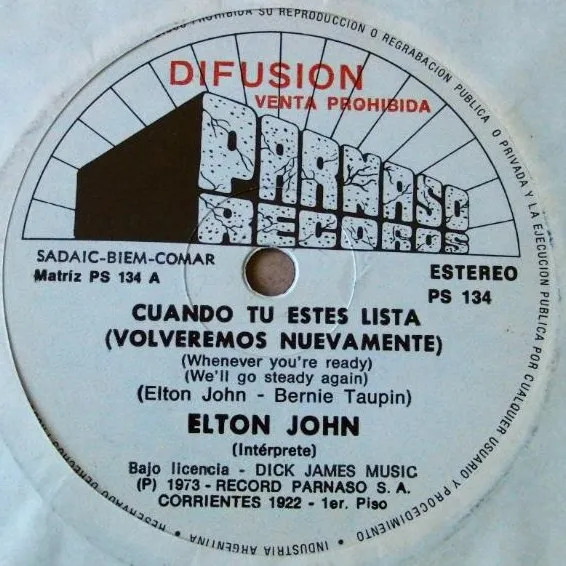 Elton John - Whenever You're Ready (We'll Go Steady Again) (Single ...