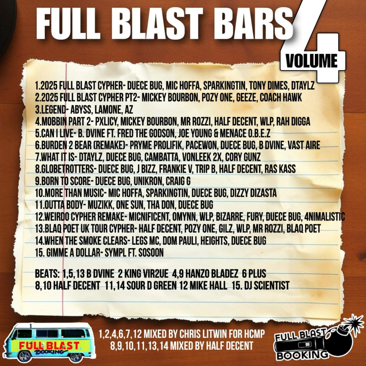 Full Blast Booking - DJ Funksway Presents FULL BLAST BARS VOL 4 ...