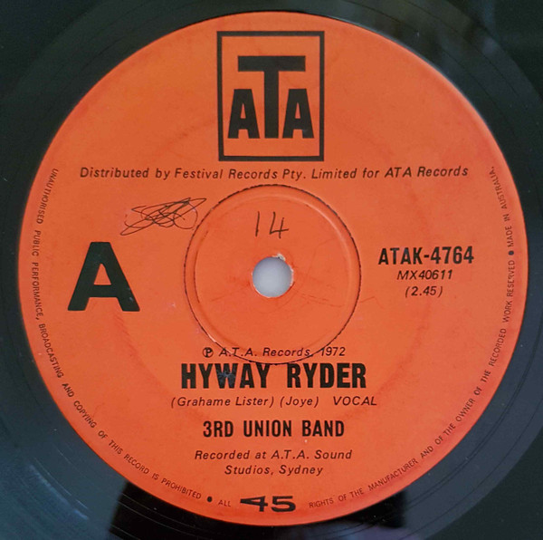 3rd Union Band - Hyway Ryder/Movin' On (Single) - Reviews - Album of ...