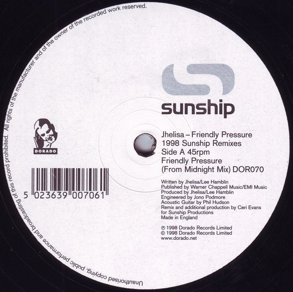Jhelisa - Friendly Pressure (1998 Sunship Mixes) - Reviews - Album of ...