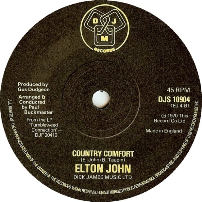 Elton John - Country Comfort (Single) - Reviews - Album of The Year