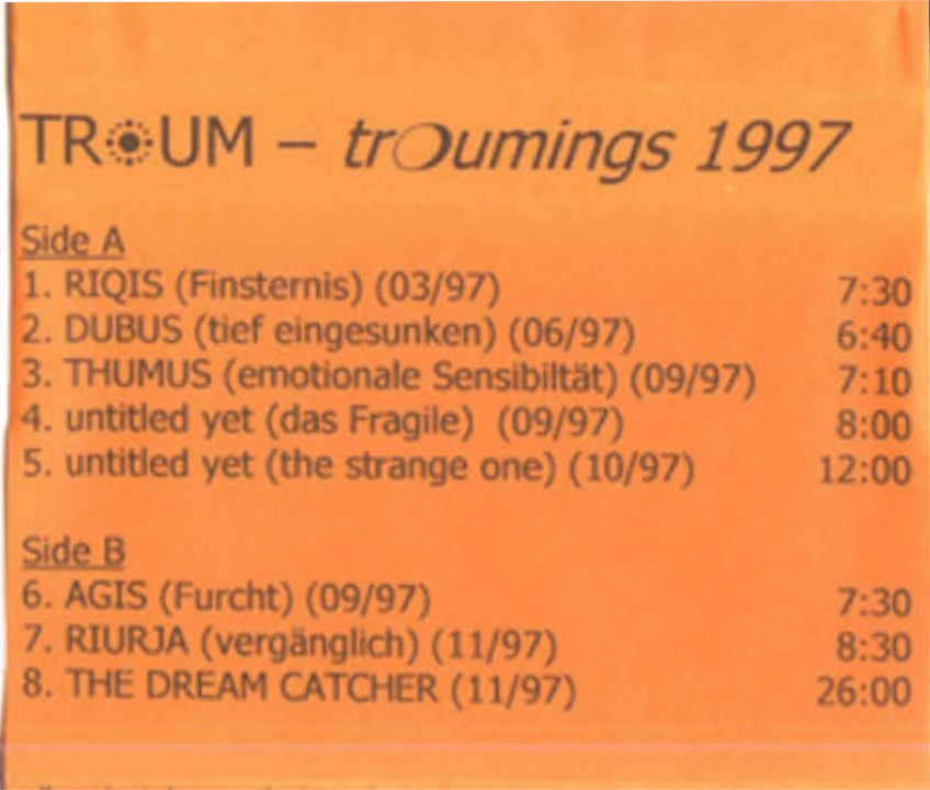 Troum - Troumings 1997 - Reviews - Album of The Year