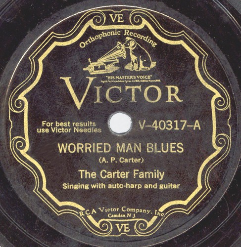 The Carter Family - Worried Man Blues / The Cannon-Ball (Single ...
