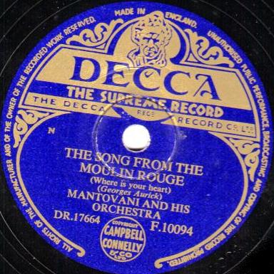 Mantovani And His Orchestra - The Song From the Moulin Rouge / Vola ...
