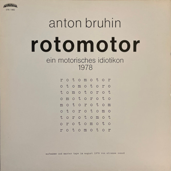 Anton Bruhin & Stephan Wittwer - Neun Improvisierte Stücke 1974 ...