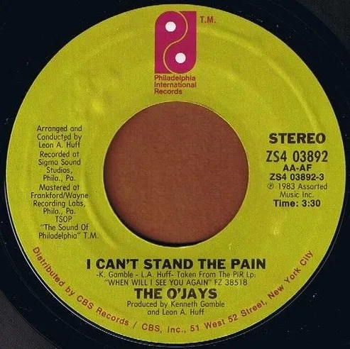 The O'Jays - I Can't Stand the Pain - Reviews - Album of The Year
